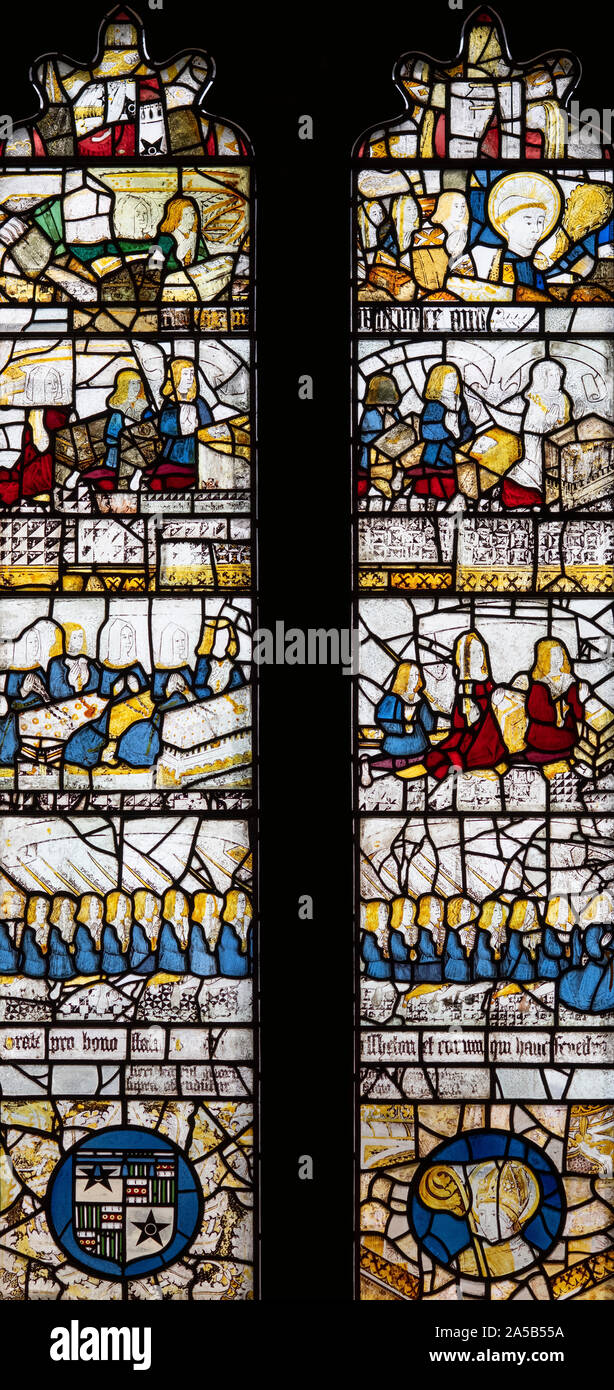 The 16th century Flodden Window in St. Leonard's Church, Middleton ...