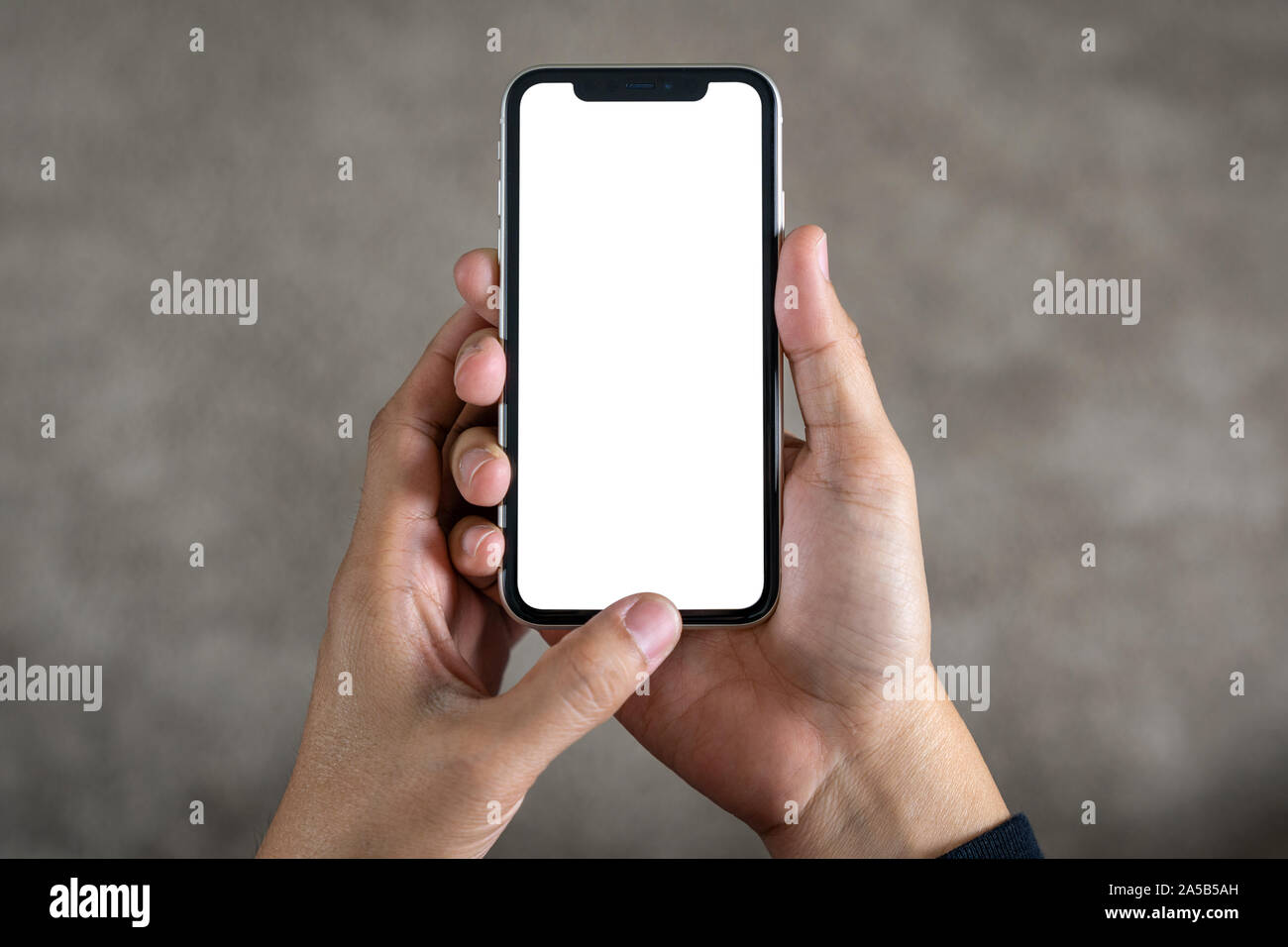 Hand phone on top hi-res stock photography and images - Alamy