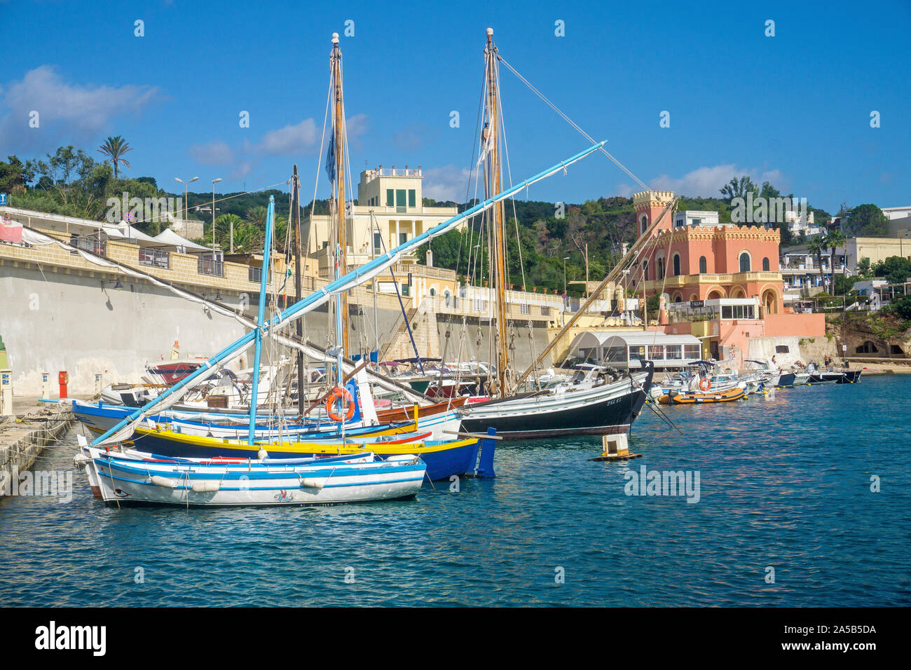 Boats at harbour of Tricase Porto, Lecce, Apulia, Italy Stock Photo - Alamy