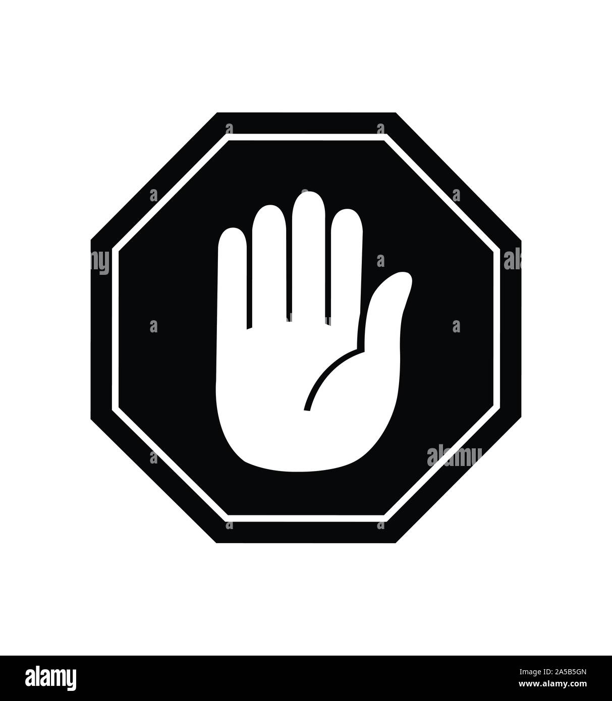 Pedestrian stop sign Cut Out Stock Images & Pictures - Alamy