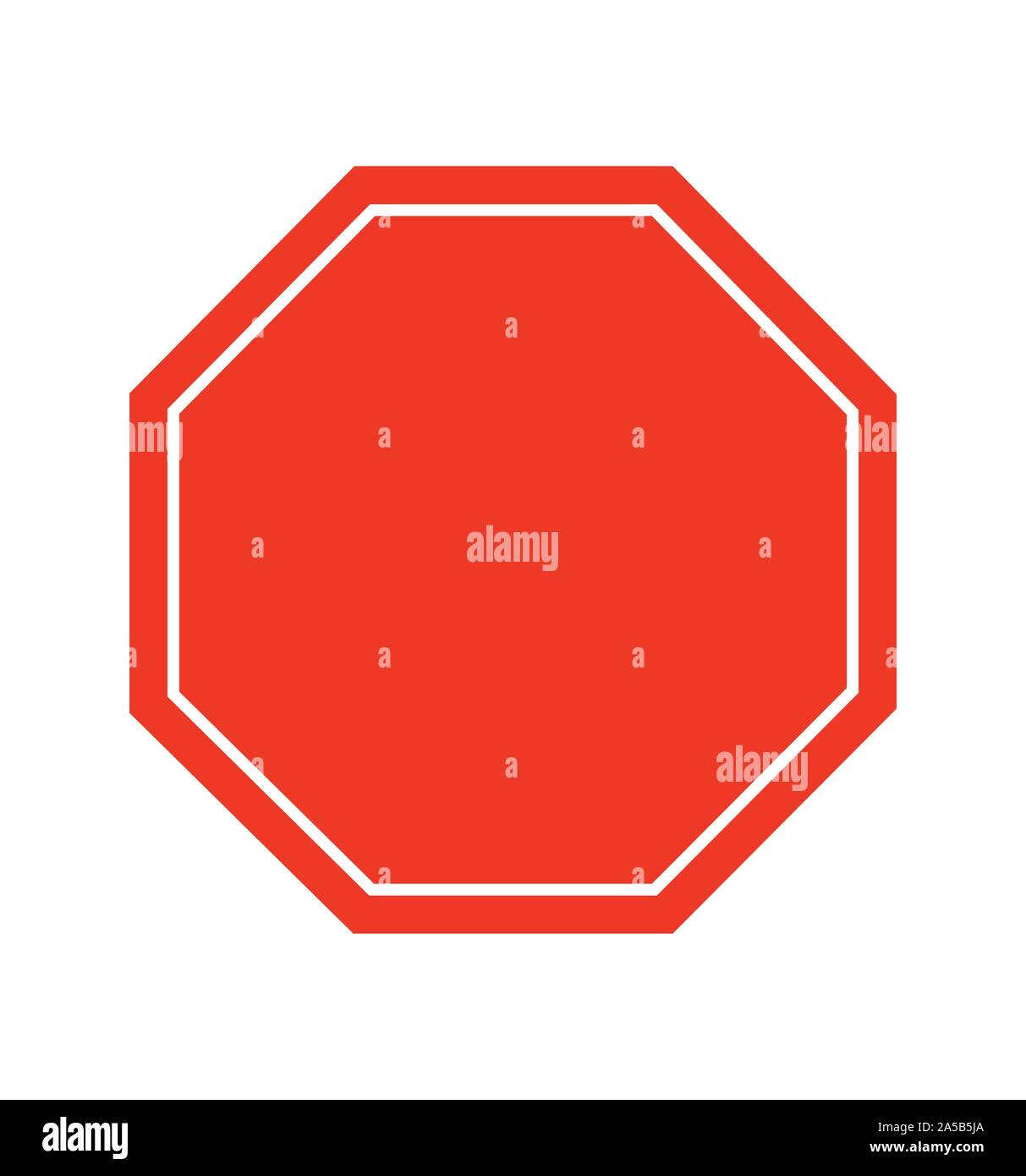 Blank Stop Sign vector sign symbol vector on white Stock Vector Image ...