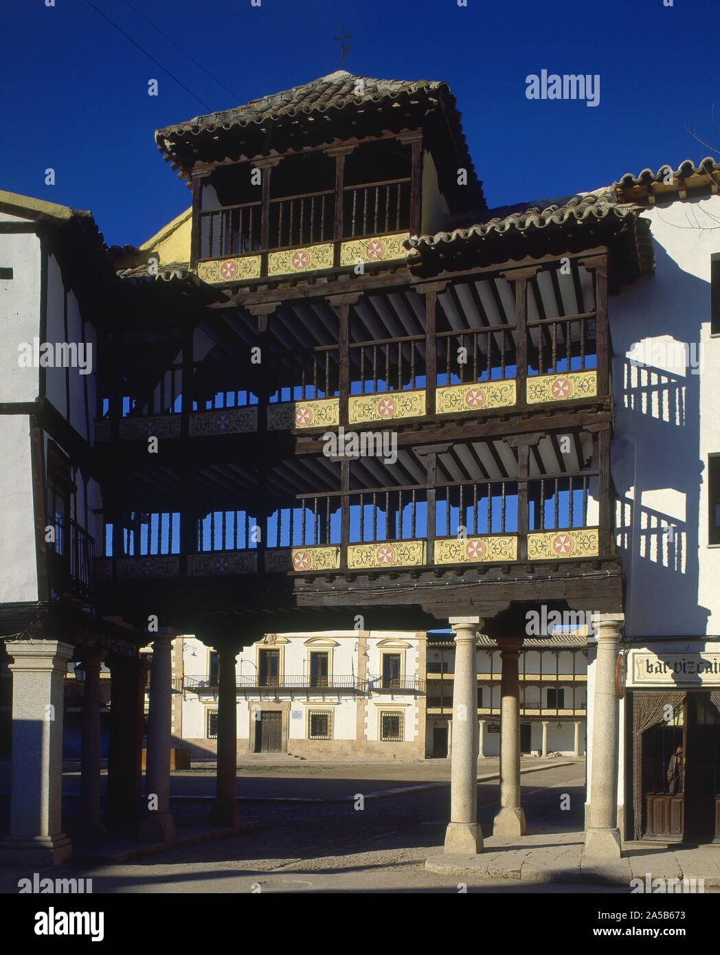 PLAZA MAYOR-SOPORTALES. Location: EXTERIOR. TEMBLEQUE. SPAIN Stock ...