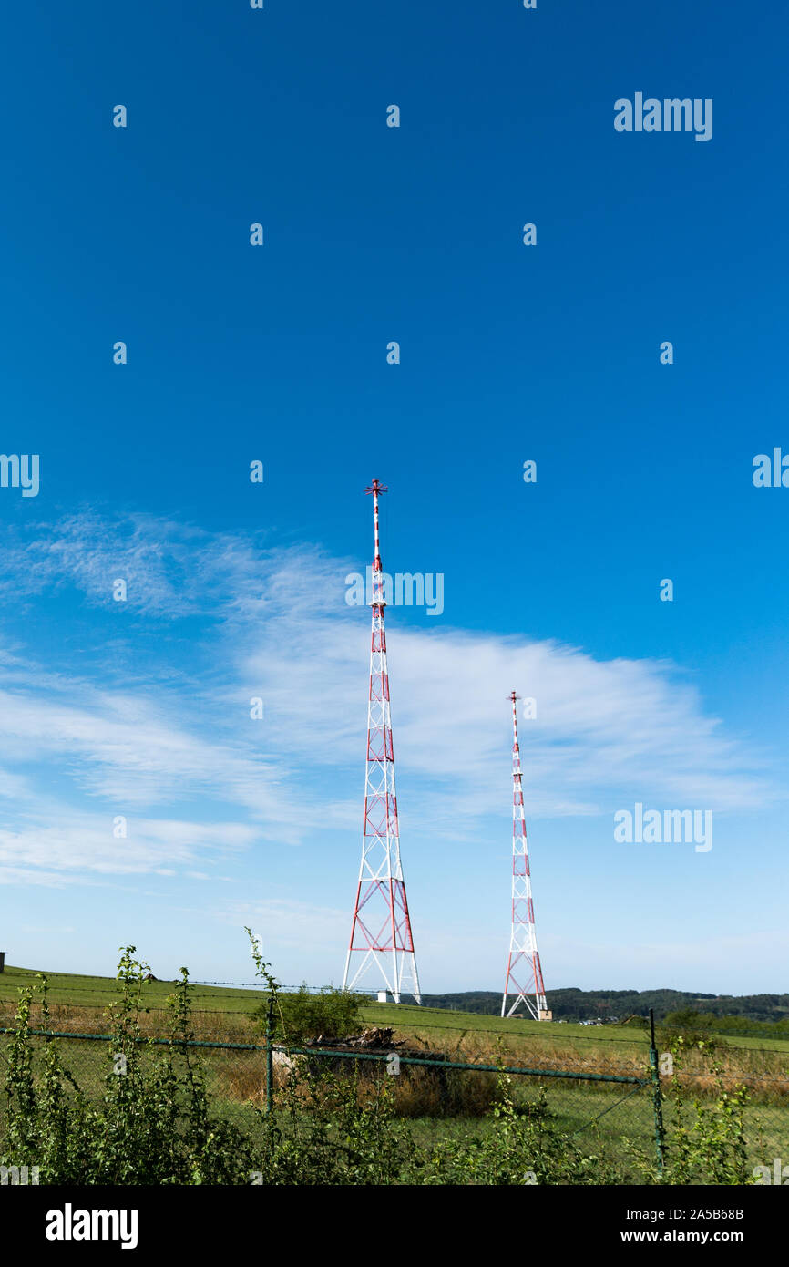 large aerial antenna for television and radio communications Stock ...