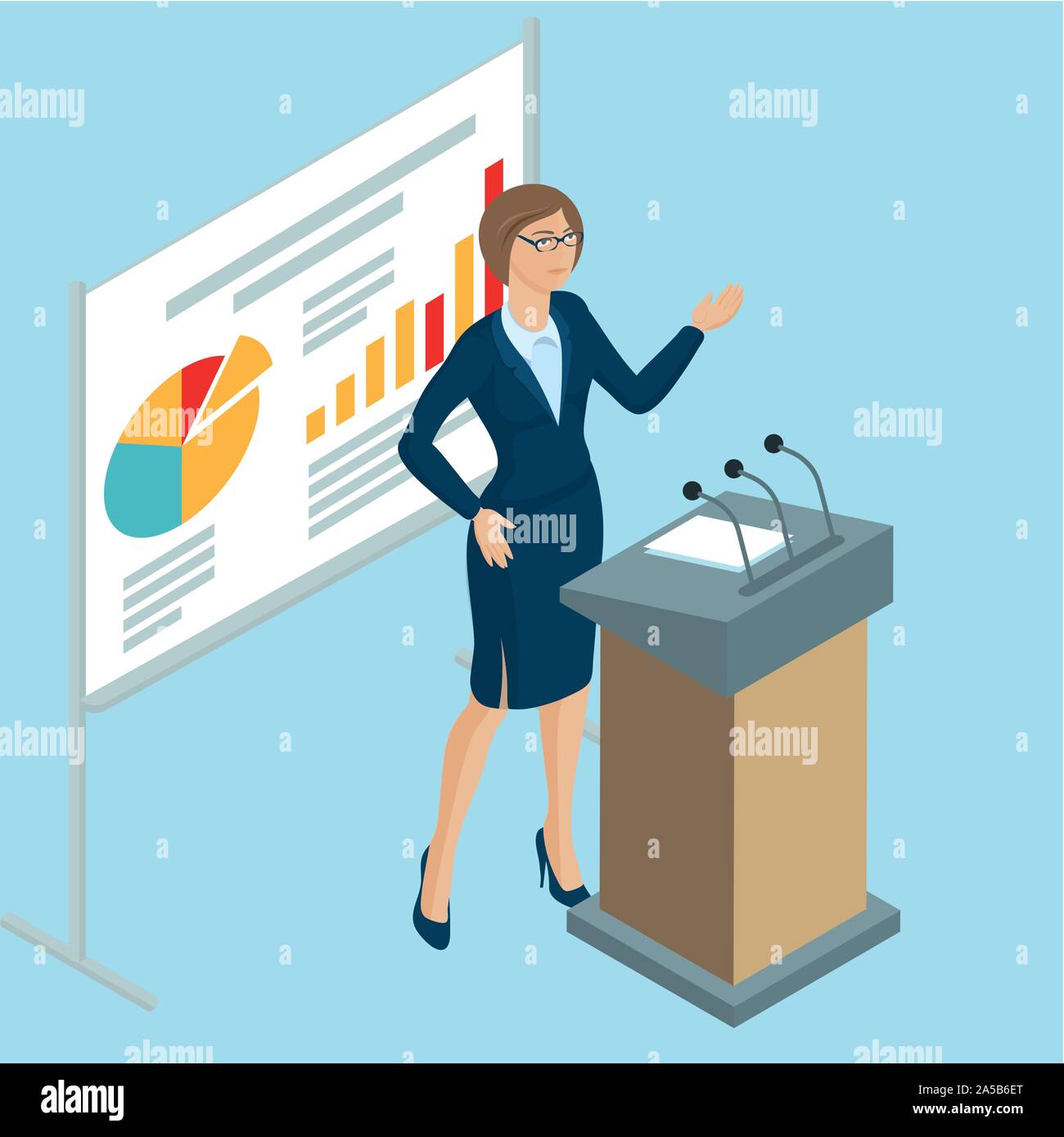 Speaker giving a talk Stock Vector Image & Art - Alamy