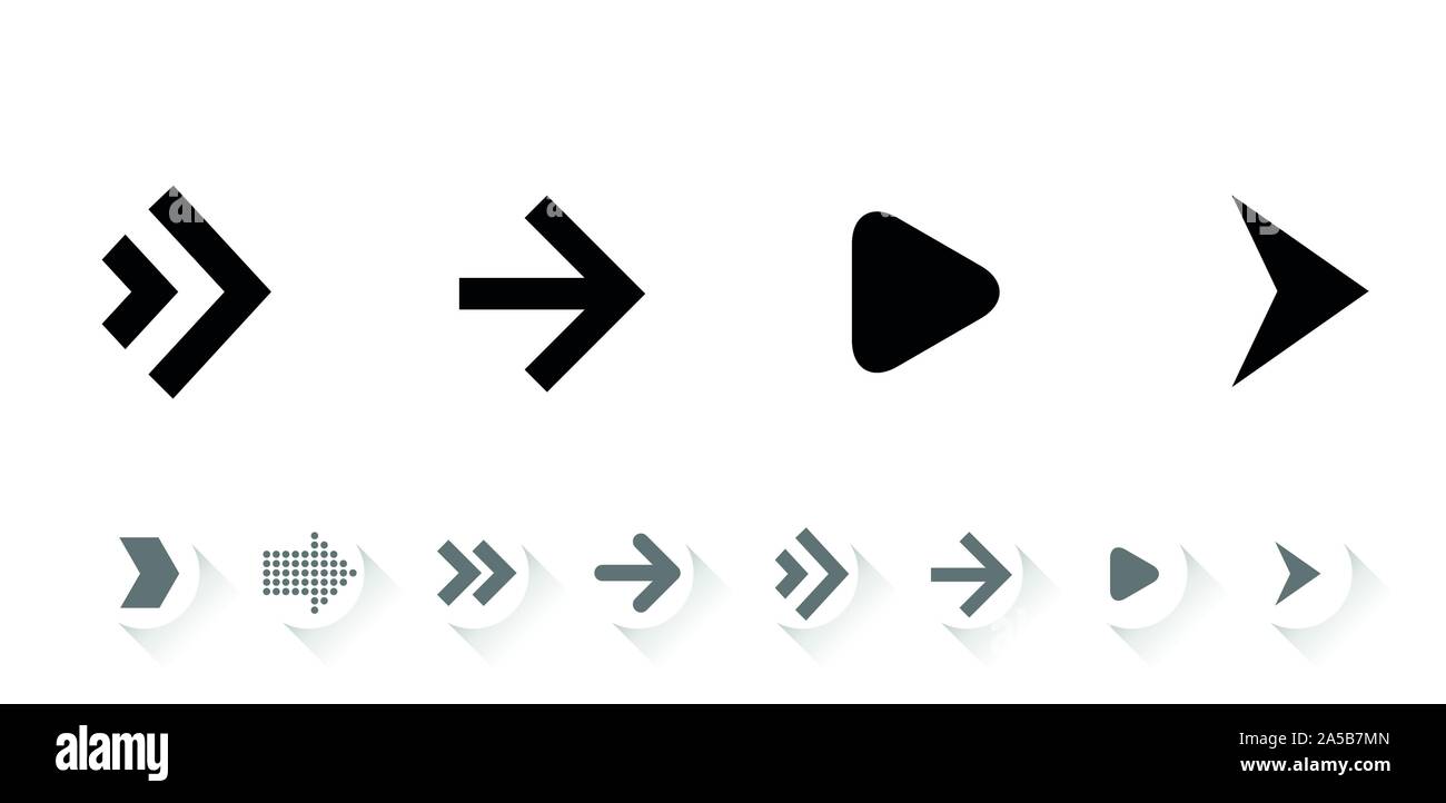 arrow icon set Stock Vector Image & Art - Alamy