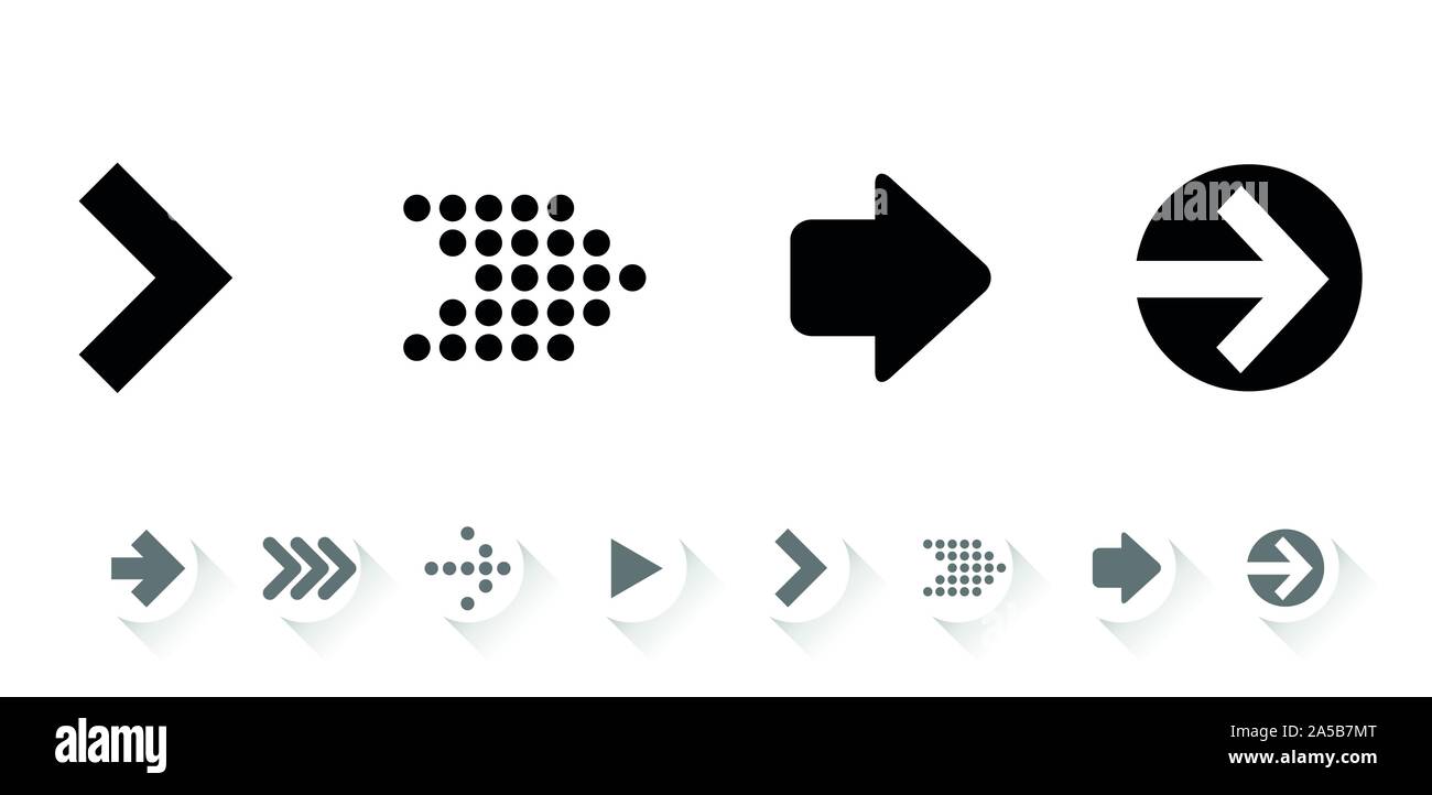 arrow icon set Stock Vector Image & Art - Alamy