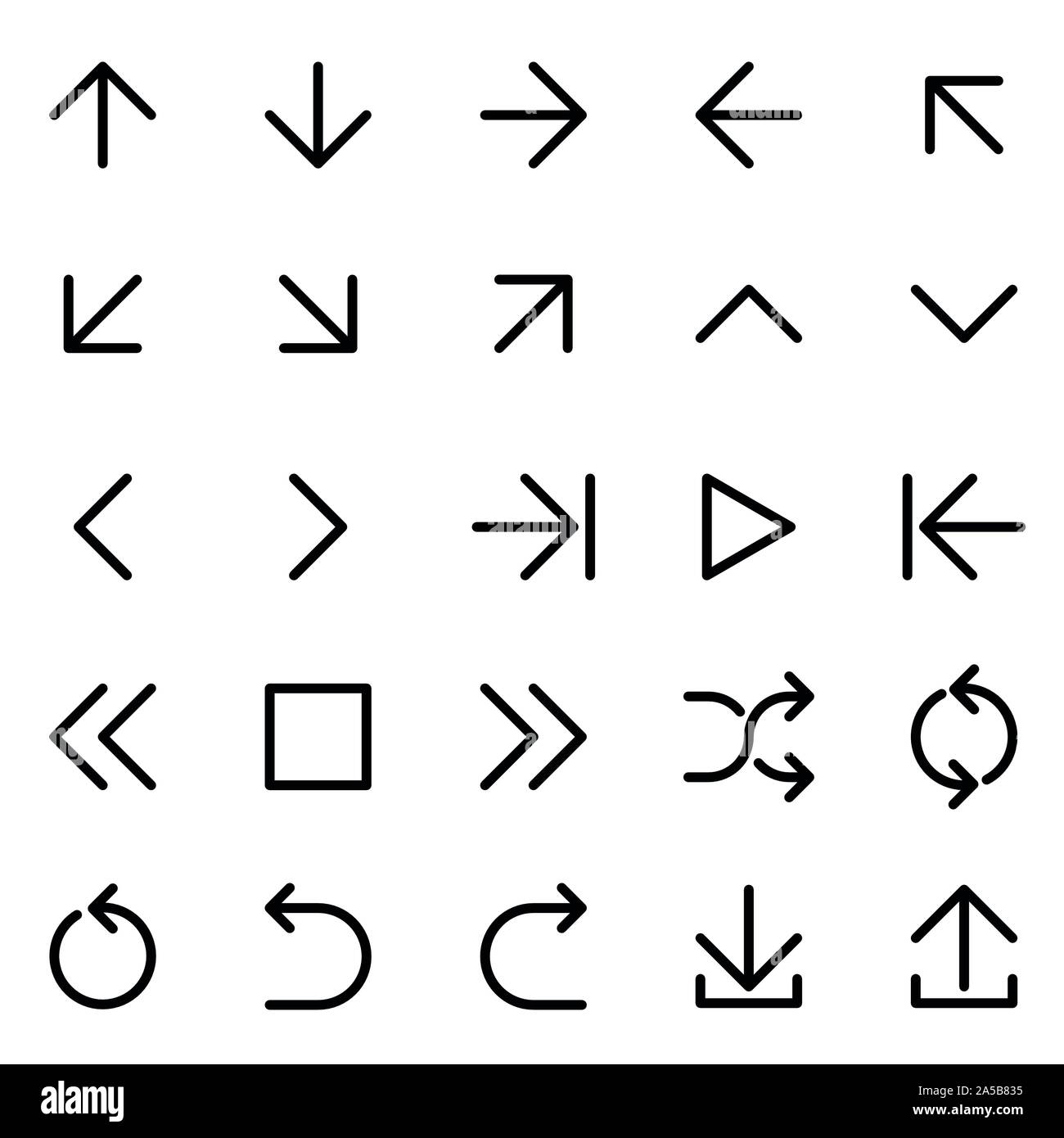 arrow icon set Stock Vector Image & Art - Alamy