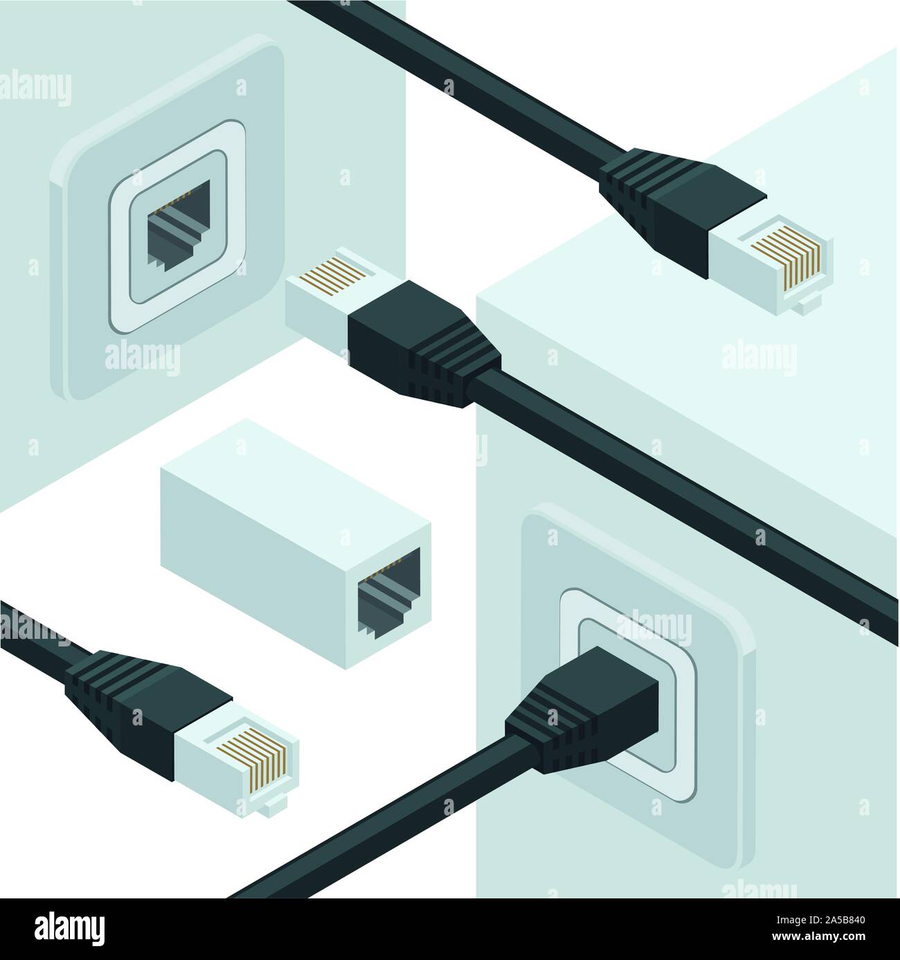 Ethernet Connectors Stock Vector Images Alamy