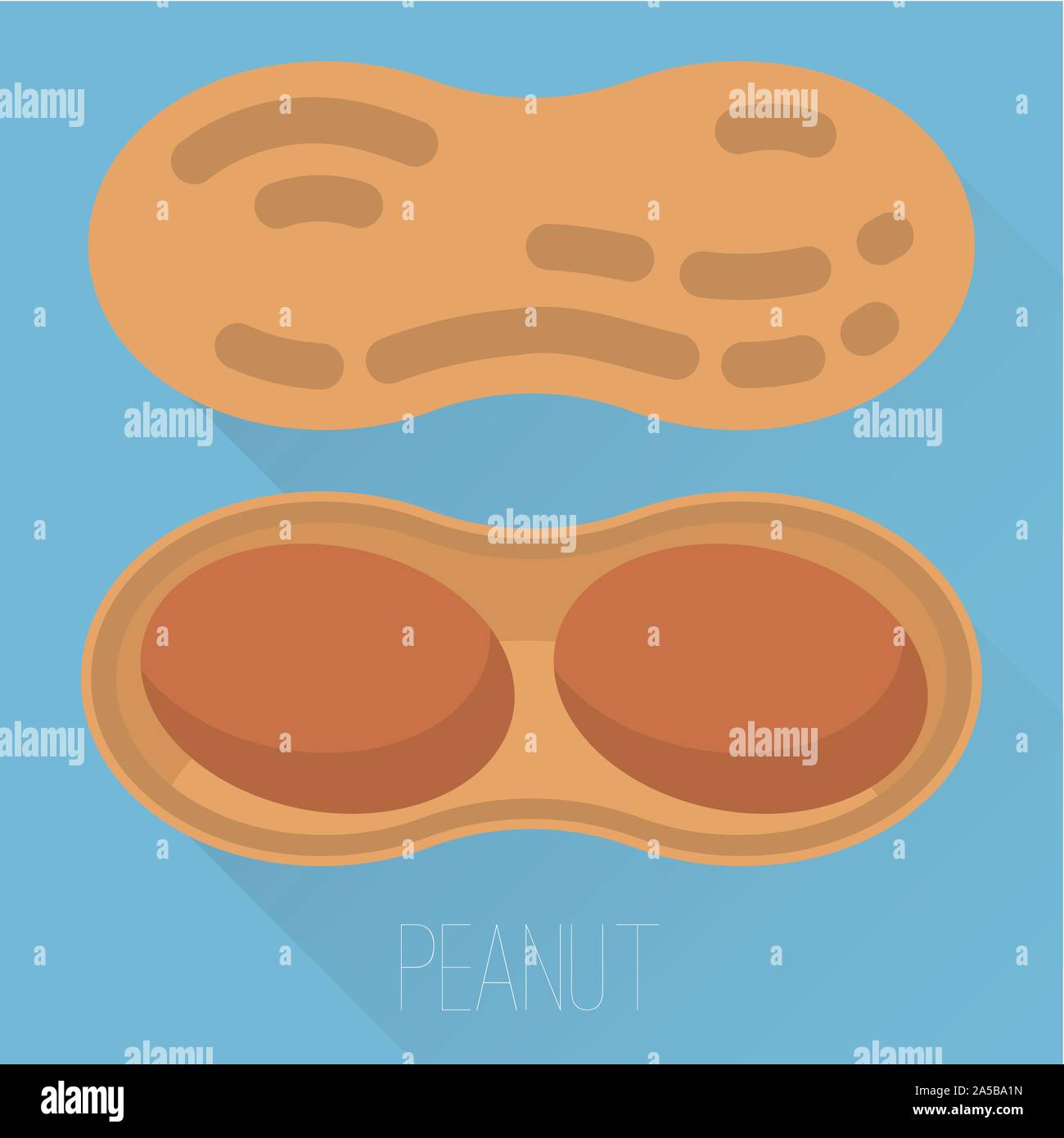 Peanut icon set outline hi-res stock photography and images - Alamy