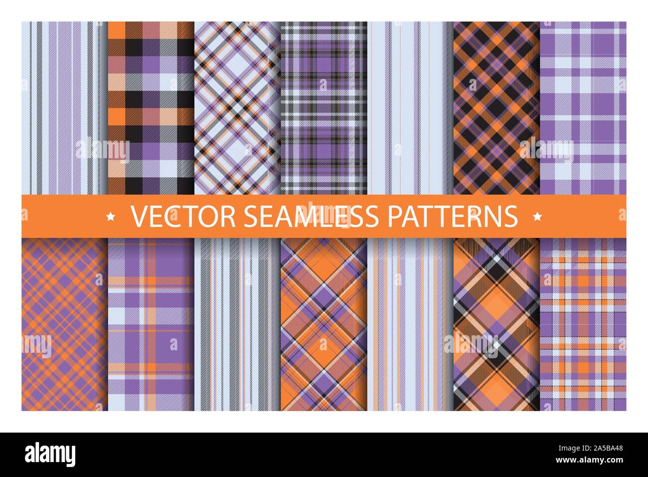 Set plaid pattern seamless. Tartan patterns fabric texture. Checkered ...