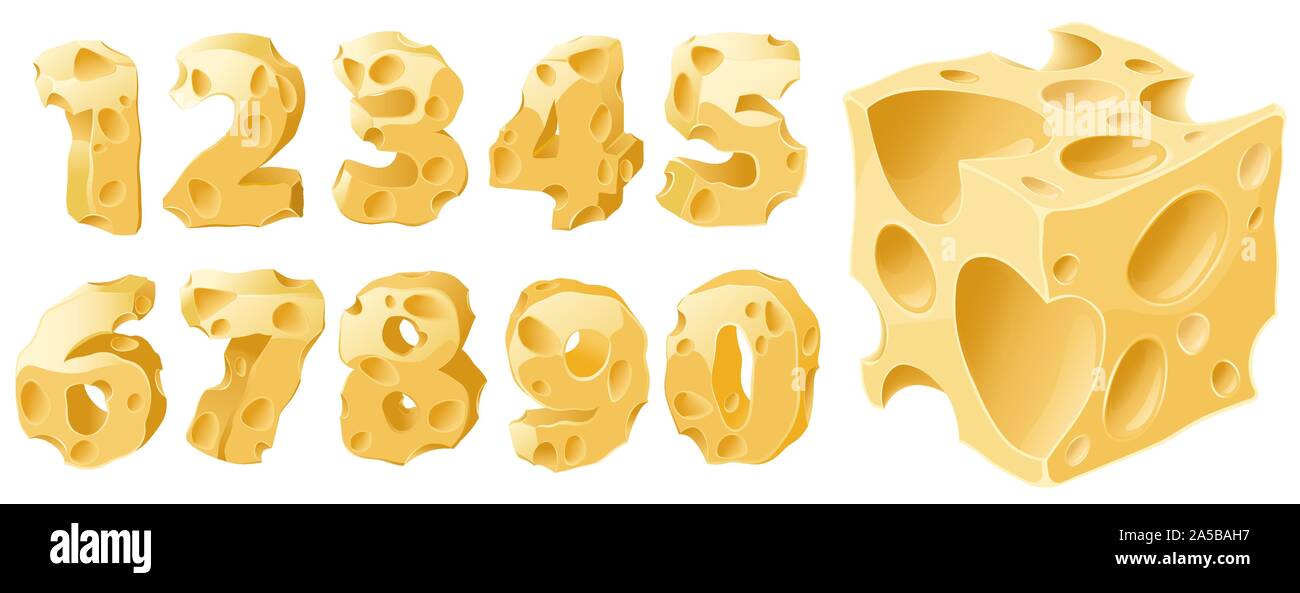 Cheese letters set Stock Vector Image & Art - Alamy