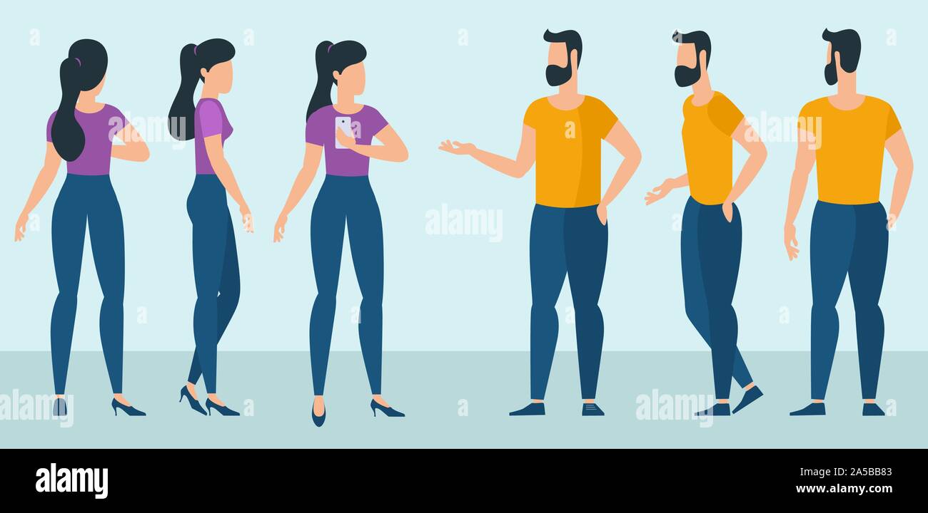 Flat design ready to animation characters Stock Vector Image & Art - Alamy