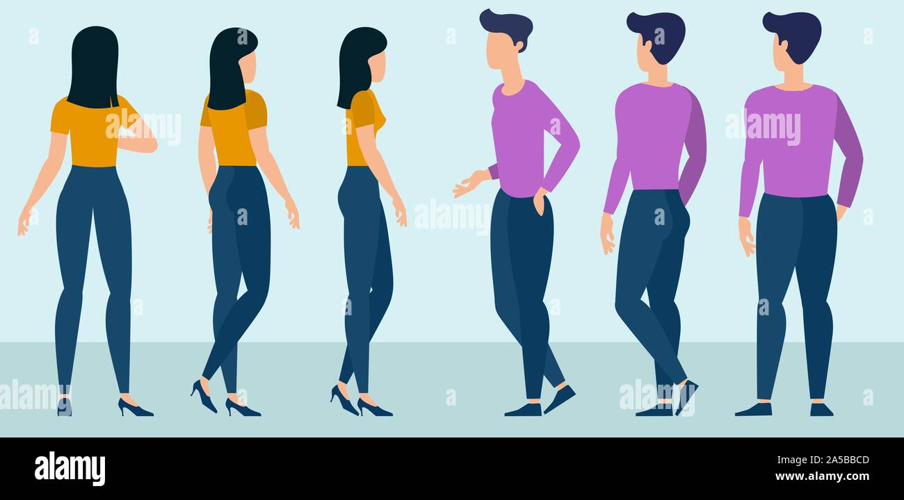 Flat design ready to animation characters Stock Vector Image & Art - Alamy