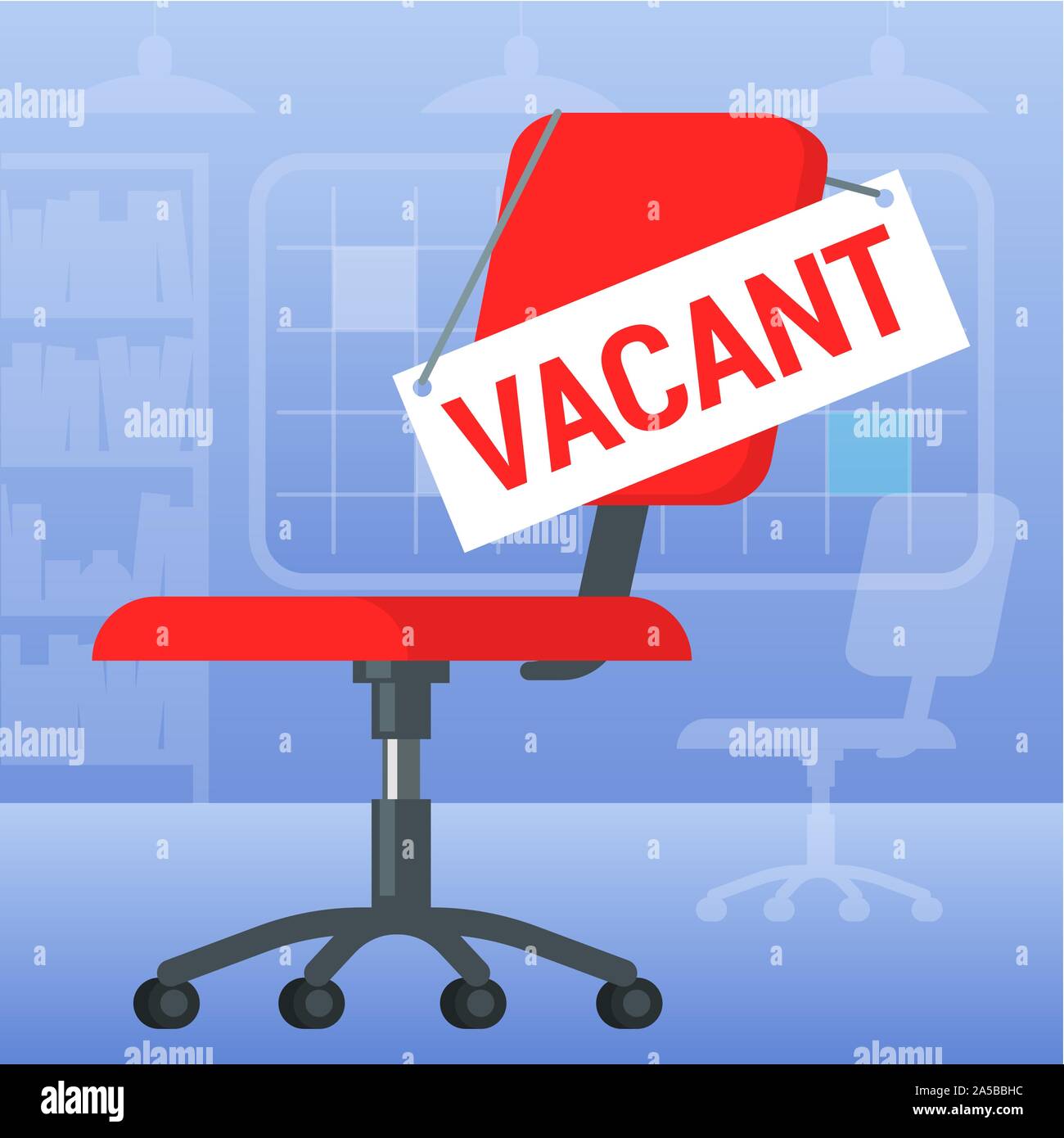 Red chair with a vacant tag Stock Vector Image & Art - Alamy