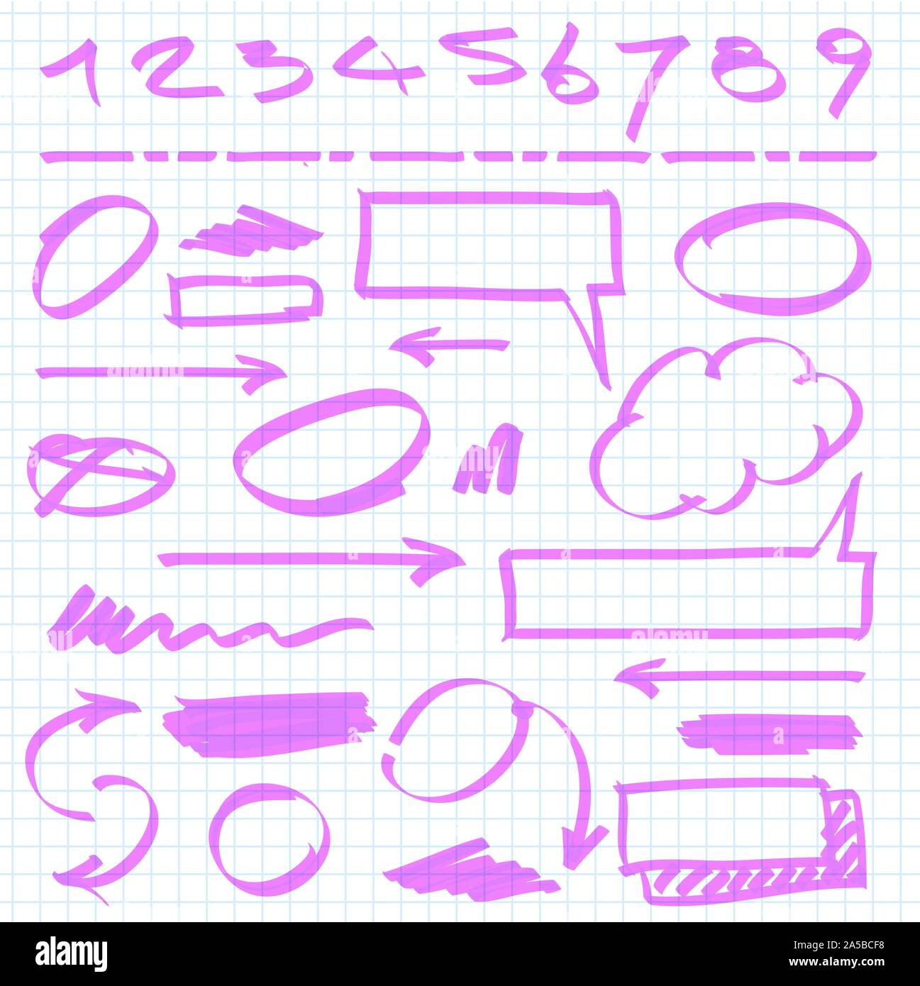 highlighter design element set Stock Vector Image & Art - Alamy