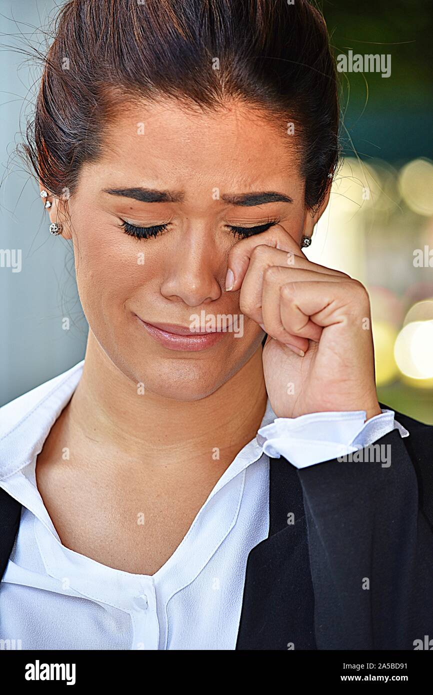 Business Woman Crying Wearing Suit Stock Photo - Alamy