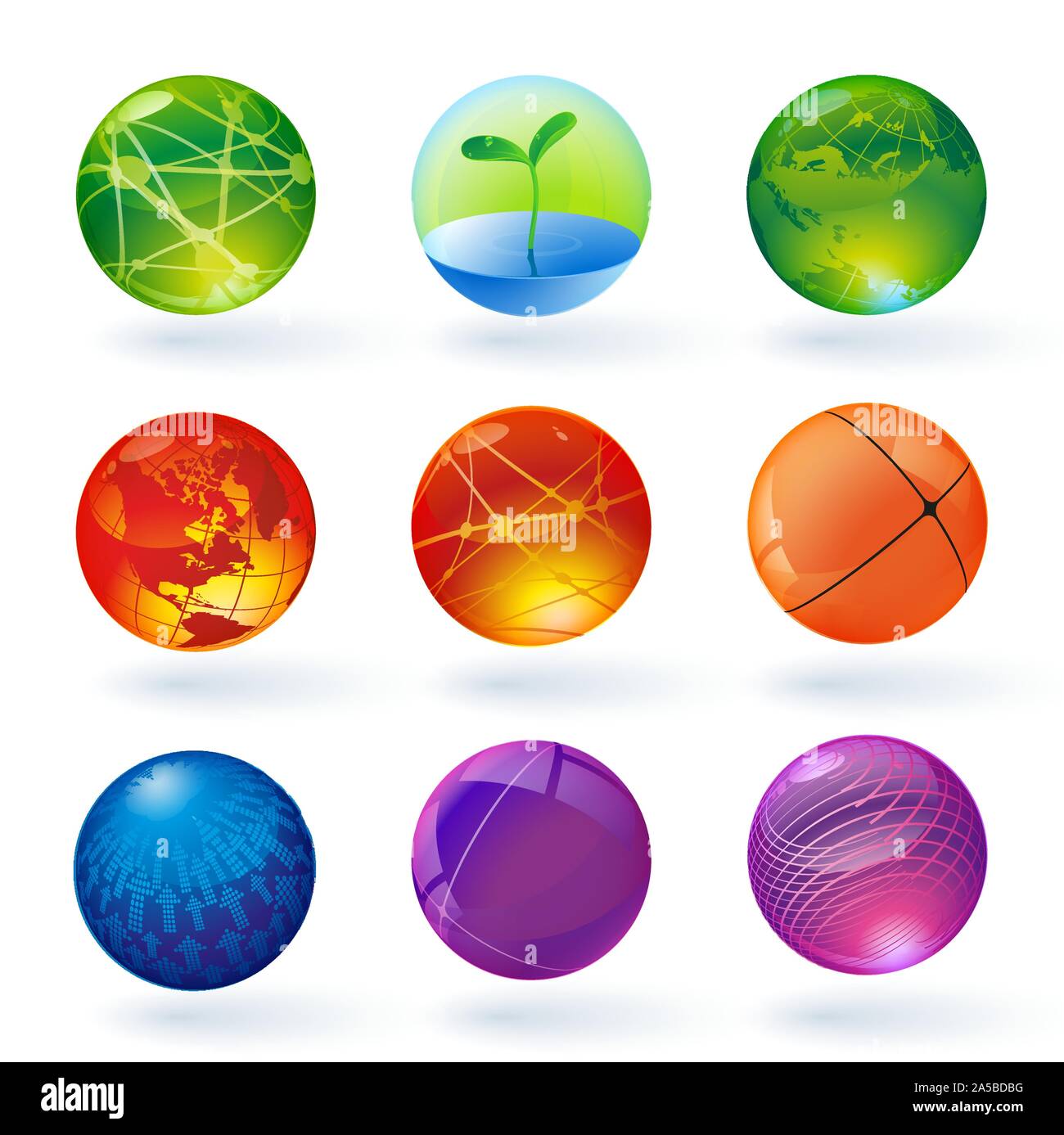 Color transparent spheres and globes Stock Vector Image & Art - Alamy