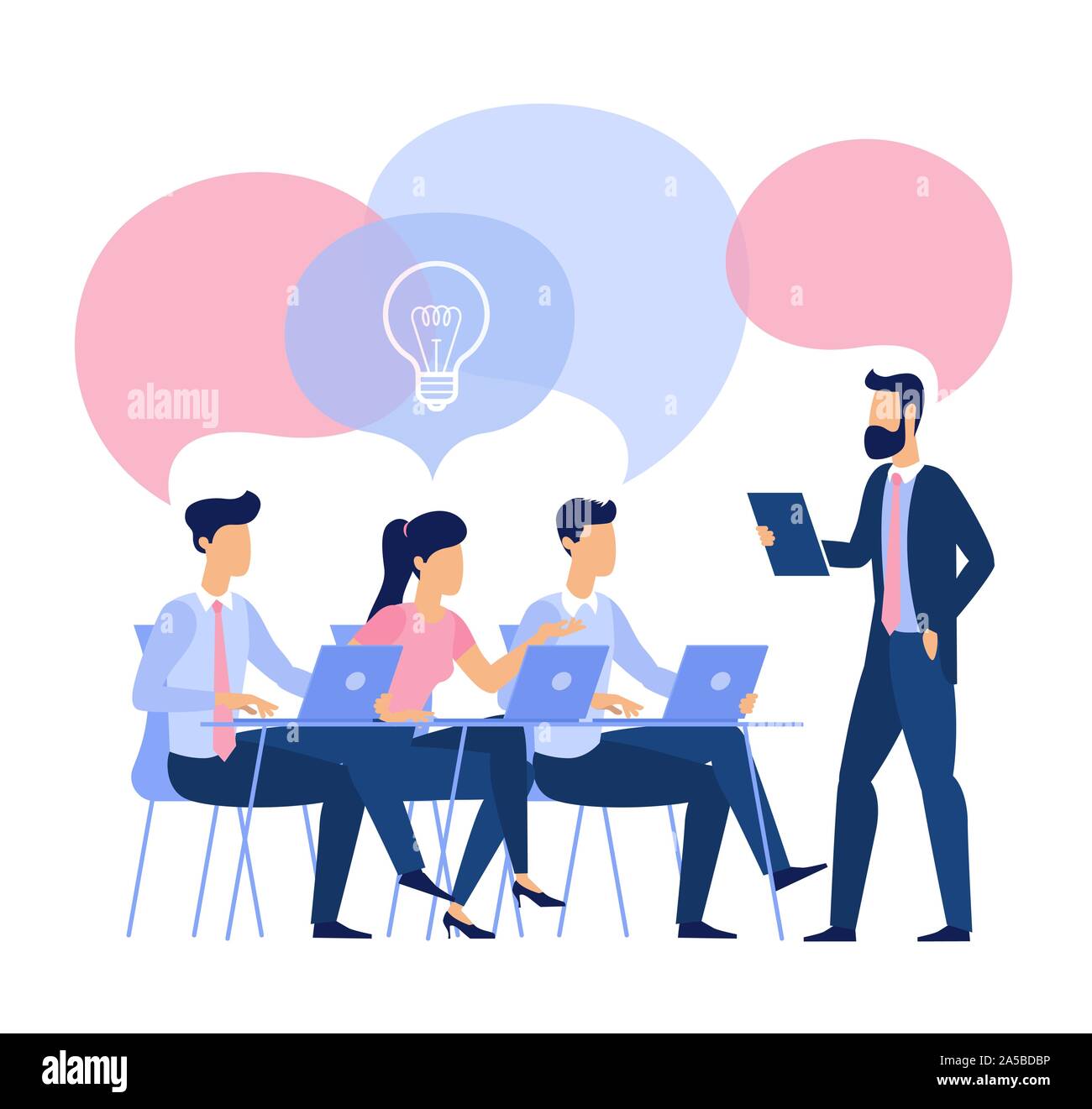 Flat design young man and woman characters Stock Vector Image & Art - Alamy