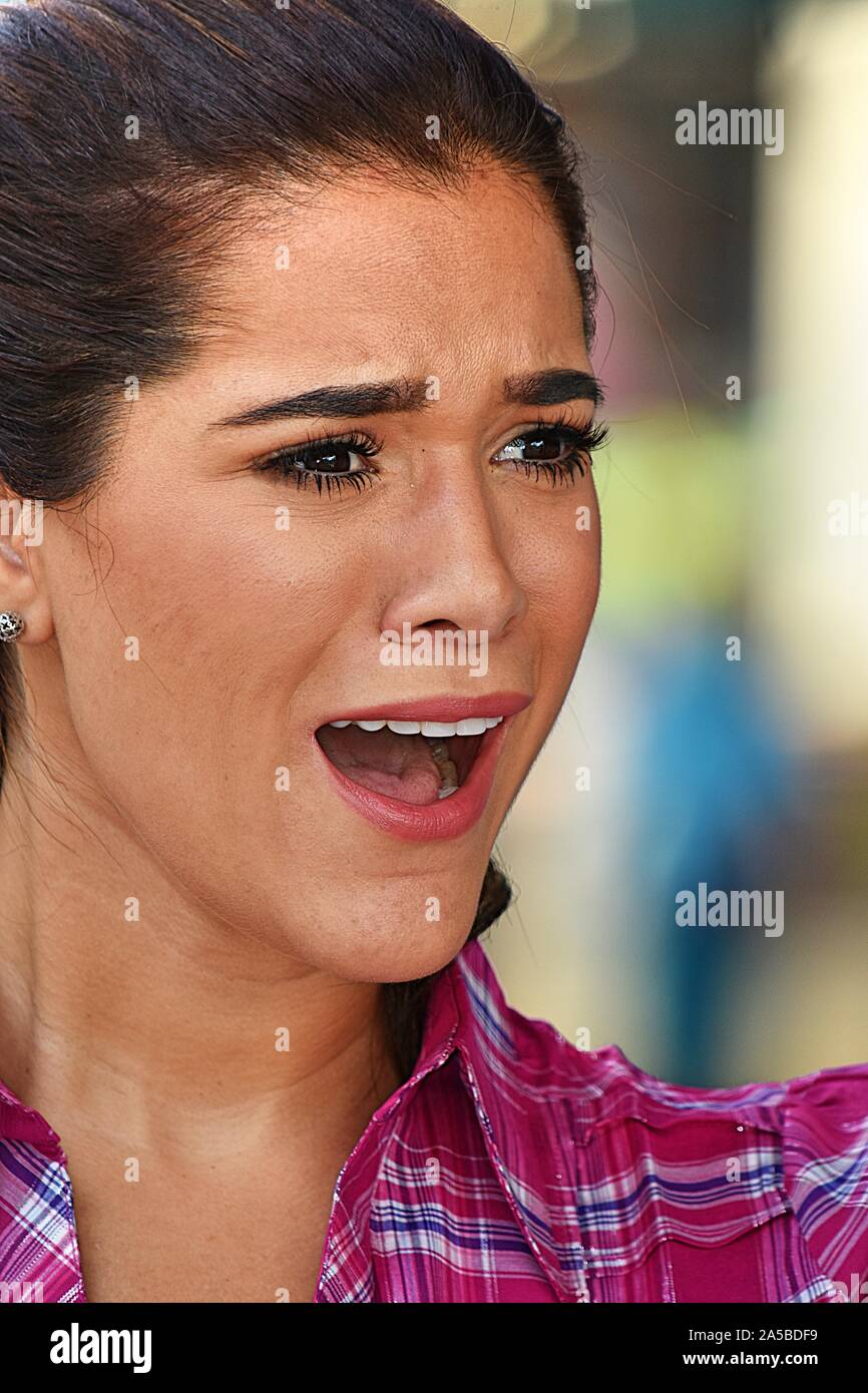 Beautiful Female Under Stress Stock Photo - Alamy