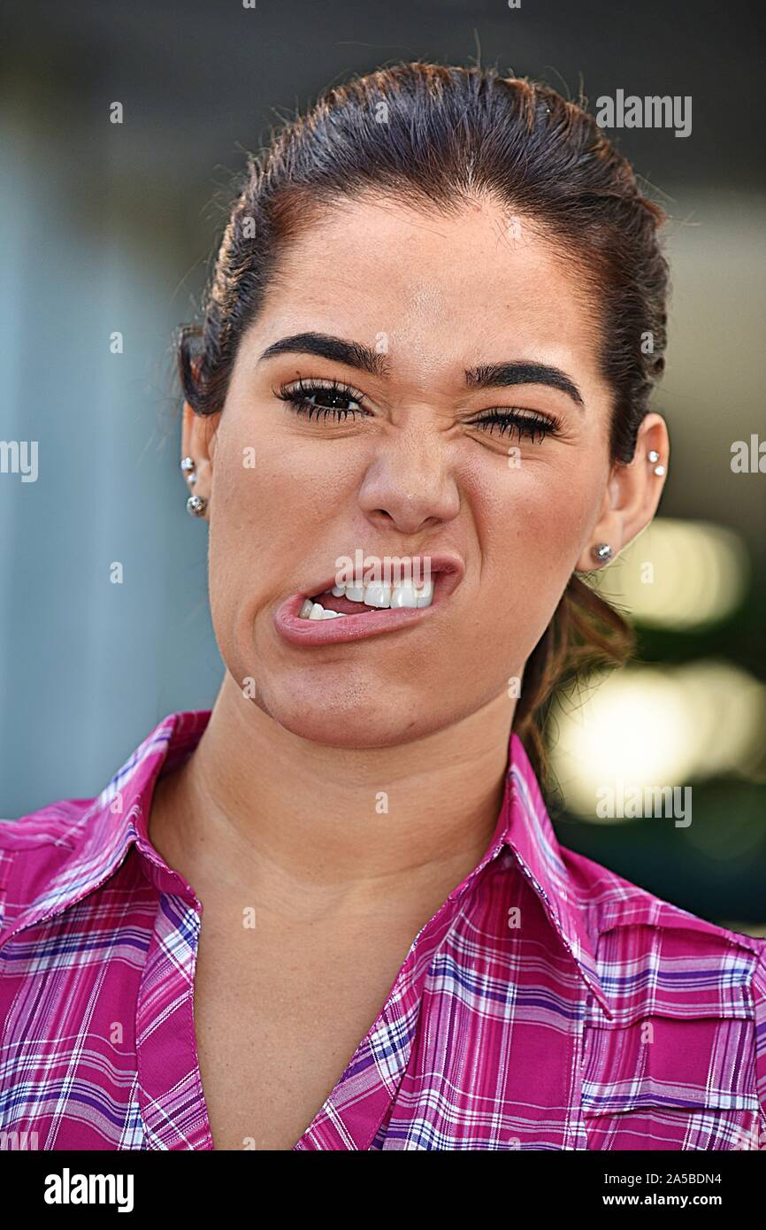 Goofy Female Woman Stock Photo - Alamy