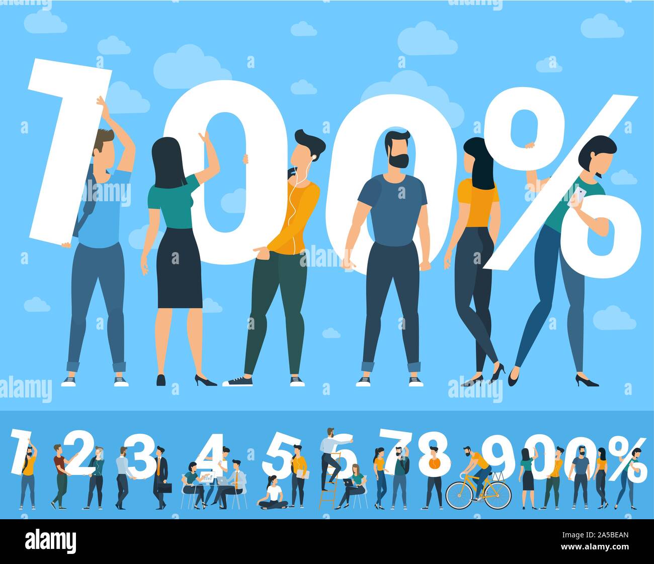 100 percent success illustration Stock Vector Images - Alamy