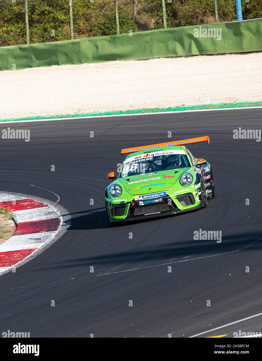 Vallelunga, Italy september 14 2019. Porsche Carrera racing car in ...