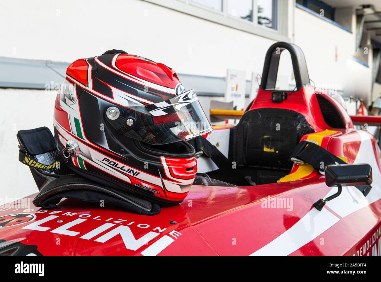 Vallelunga, Italy september 15 2019. Close up of empty racing car ...