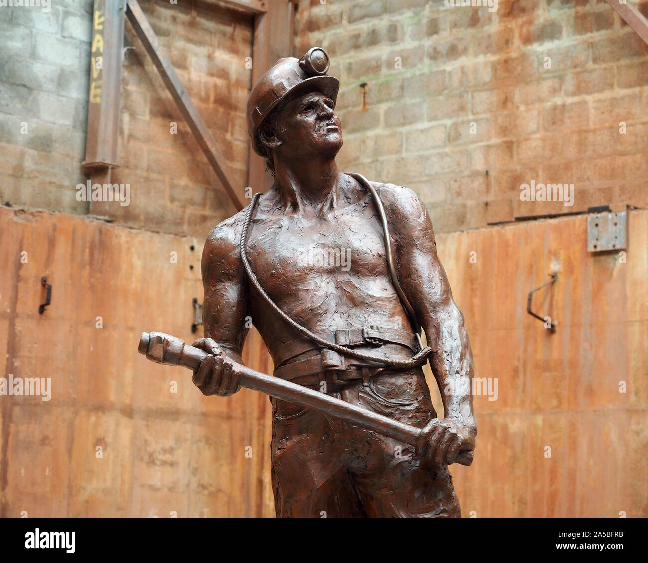St Just Miners Statue, a memorial 7 foot high artwork made by sculptor ...