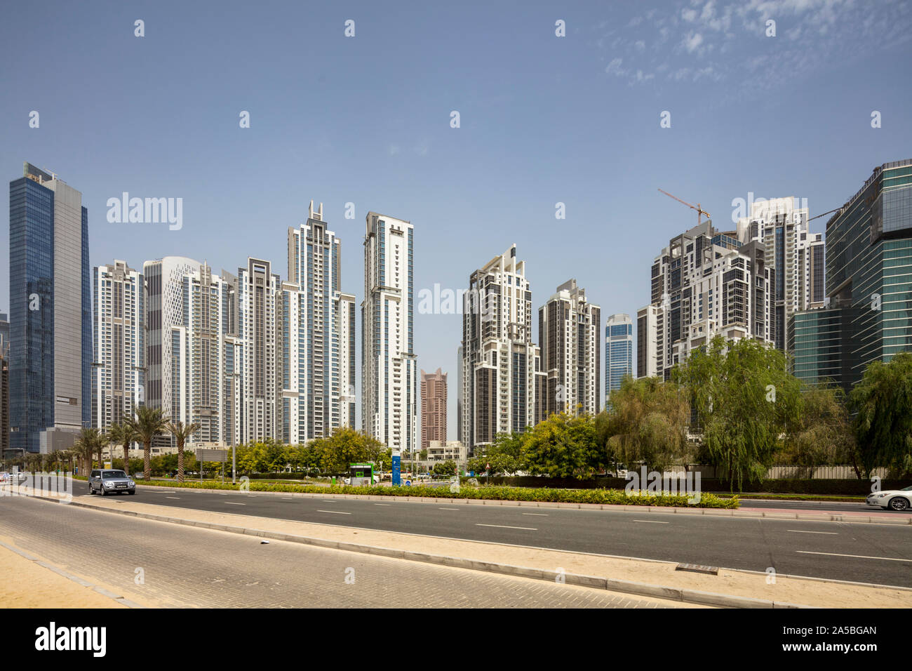 modern high rise apartment blocks in Dubai, United Arab Emirates Stock ...