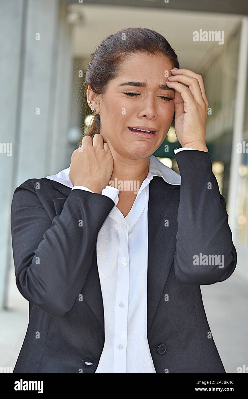 Crying Business Woman Stock Photo - Alamy