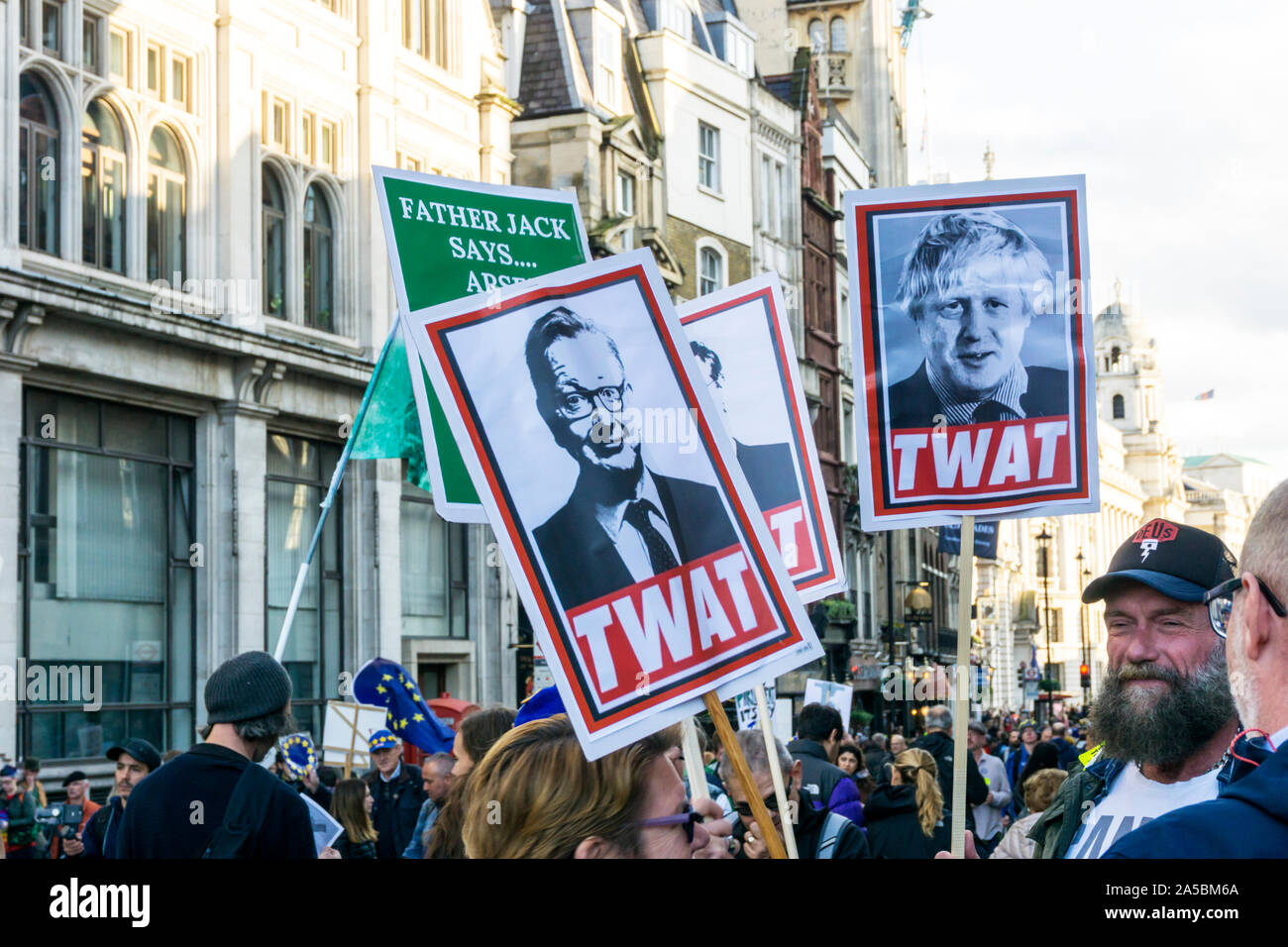 19 Oct 2019. UK. People's Vote march in central London to coincide with ...