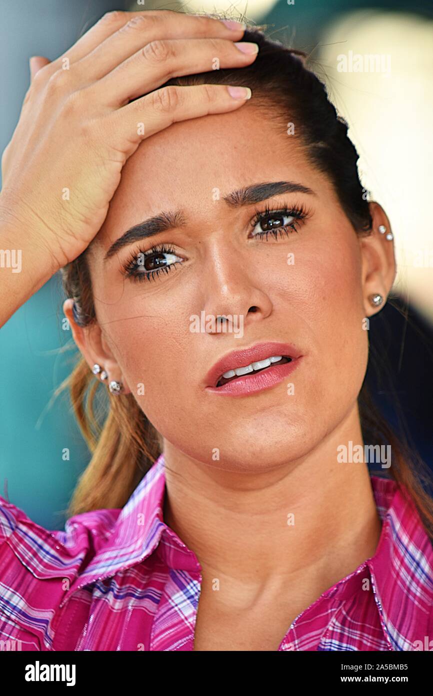 Forgetful Adult Female Stock Photo - Alamy