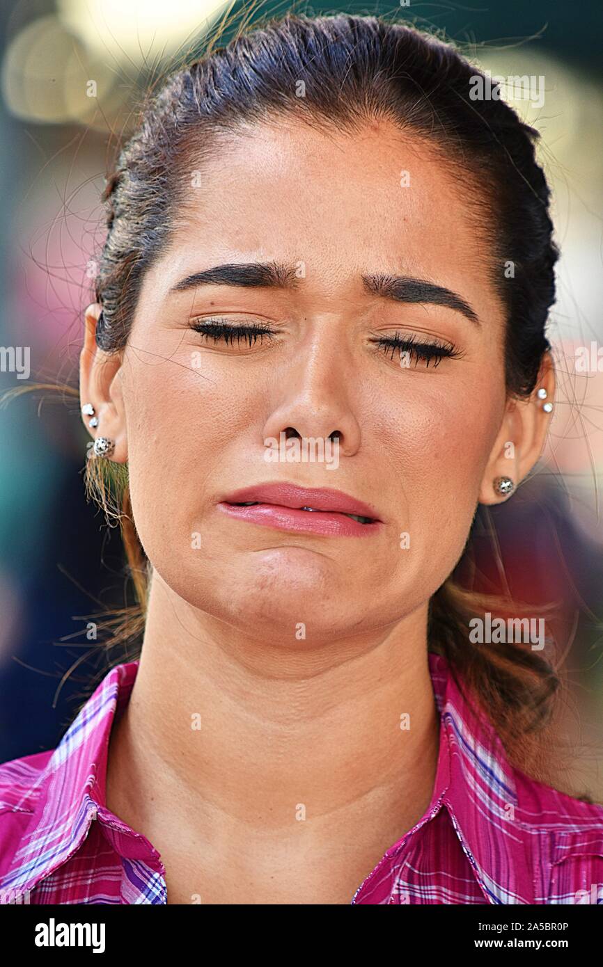Tearful Young Female Stock Photo - Alamy