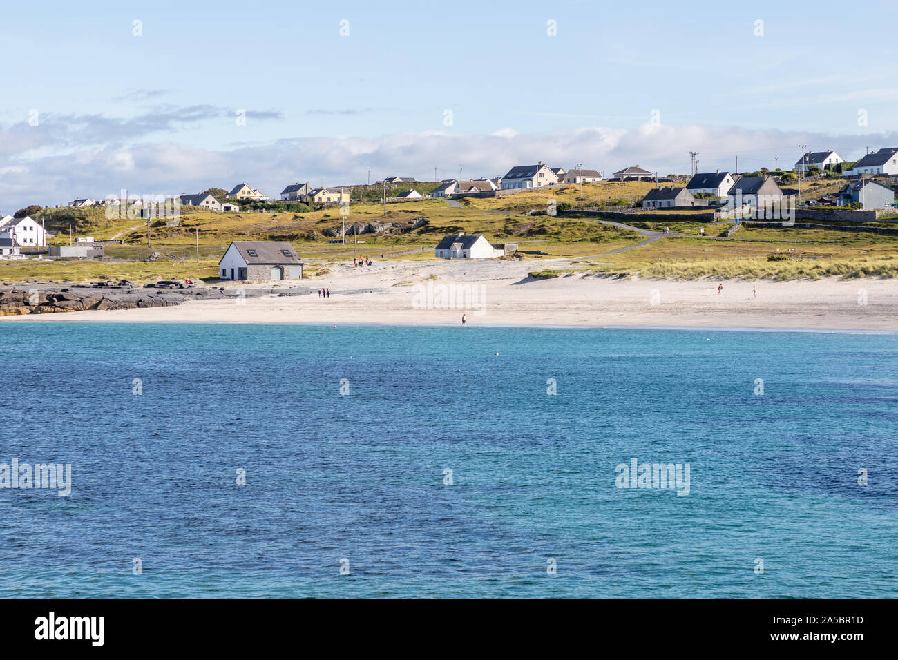 Beach and village in Inisheer island, Aran Islands, Galway, Ireland ...