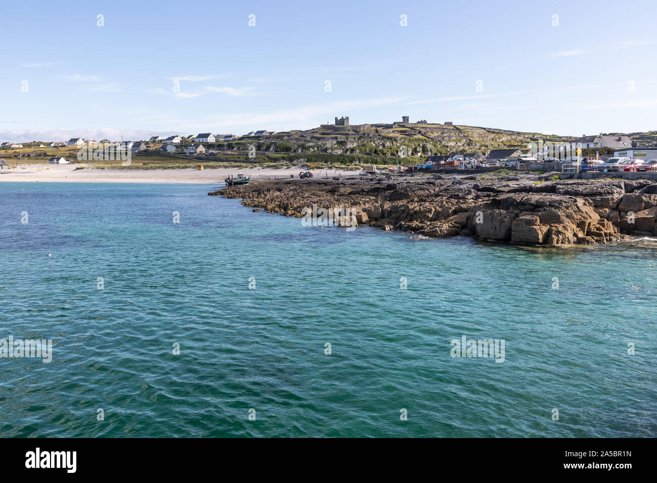 Beach and village in Inisheer island, Aran Islands, Galway, Ireland ...