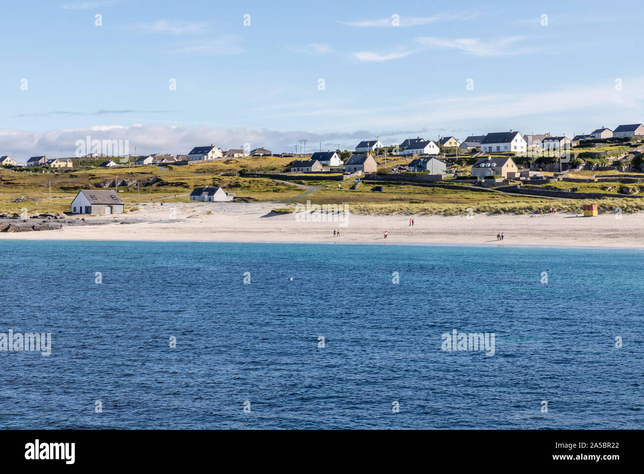 Beach and village in Inisheer island, Aran Islands, Galway, Ireland ...