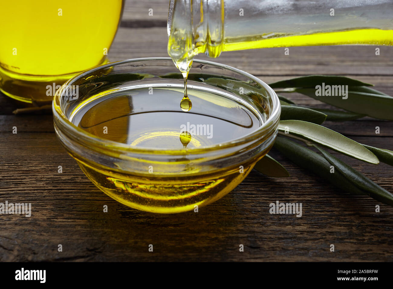 Olive oil bottle restaurant hi-res stock photography and images - Alamy