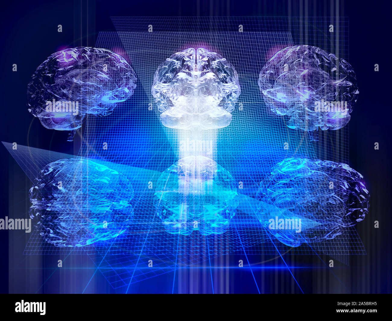 Creative human brain side profile hi-res stock photography and images ...