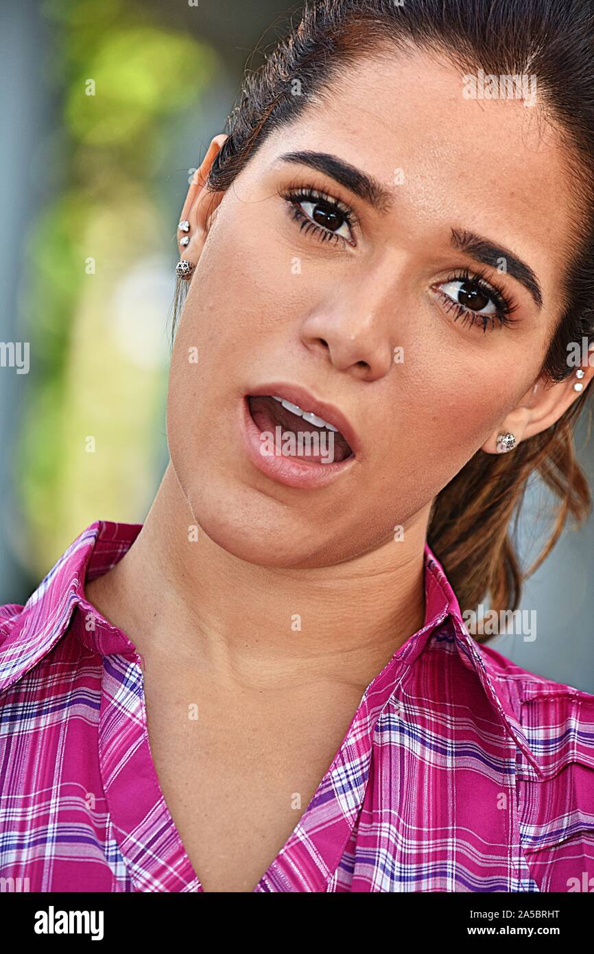 Startled Attractive Female Stock Photo - Alamy