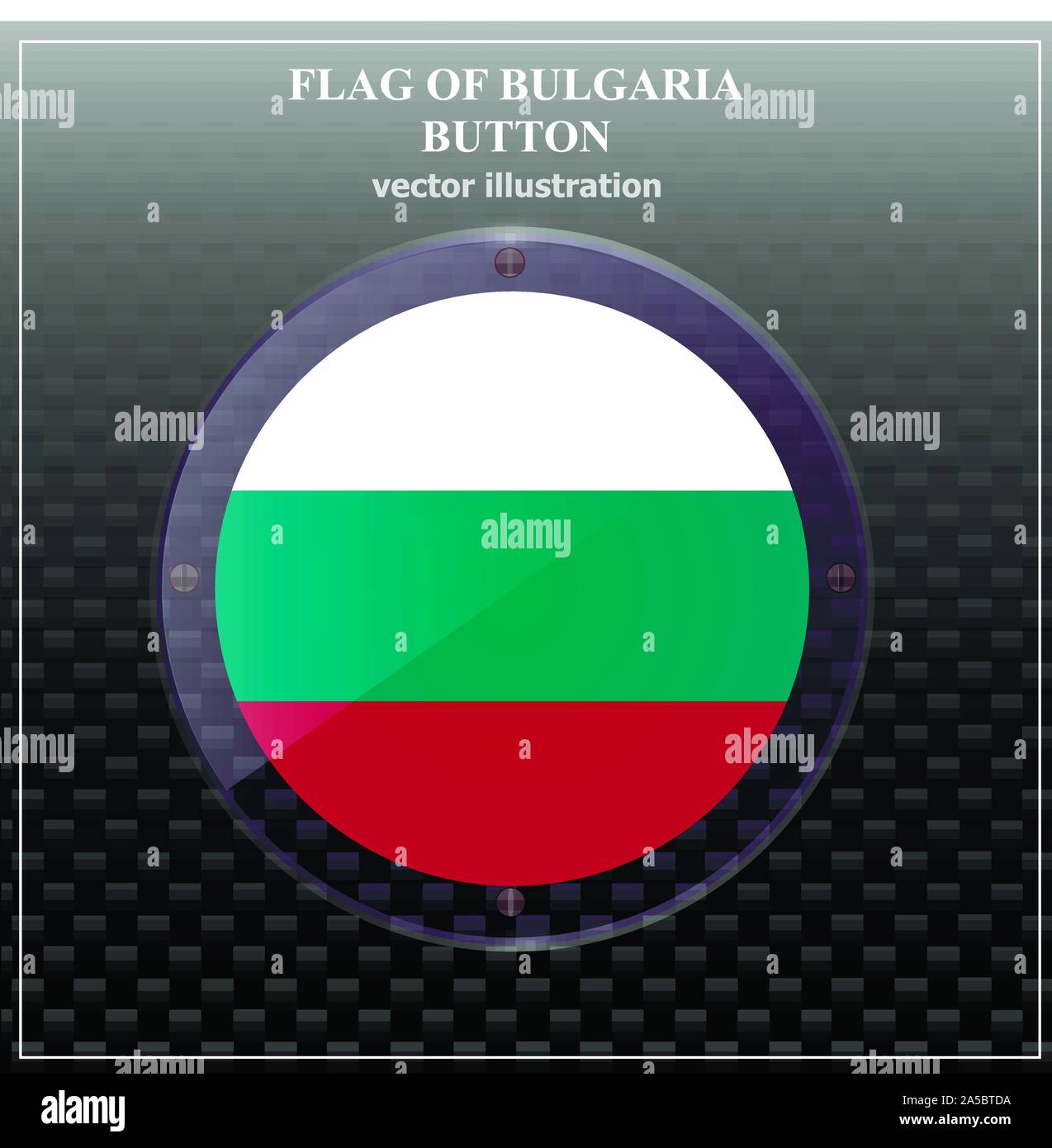 Bright transparent button with flag of Bulgaria . Happy Bulgaria day ...