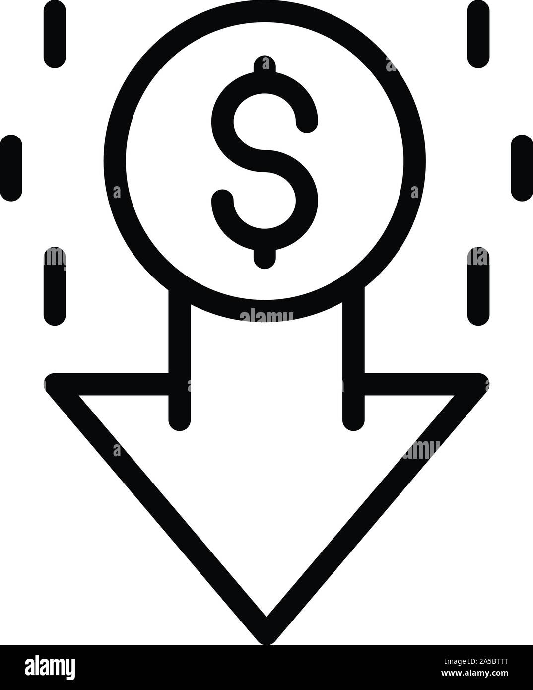 Downward graph money Black and White Stock Photos & Images - Alamy