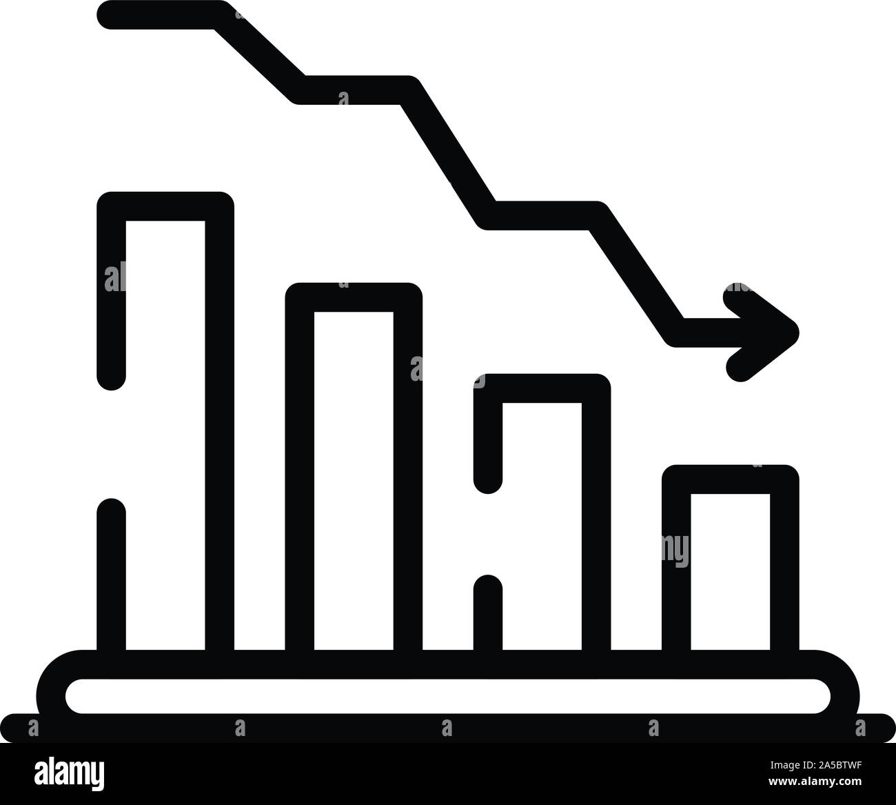 Lower money graph icon, outline style Stock Vector Image & Art - Alamy