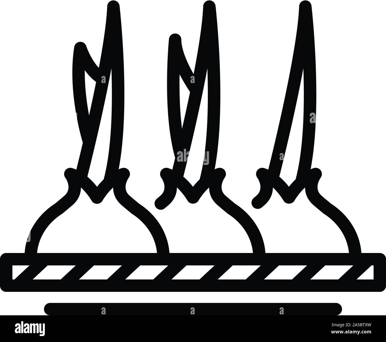 Garden onion icon, outline style Stock Vector Image & Art - Alamy