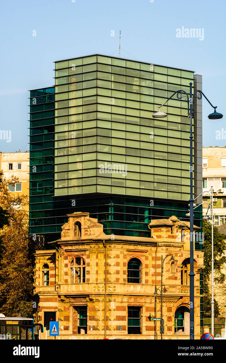 The modern building of the Union of Romanian Architects in downtown ...