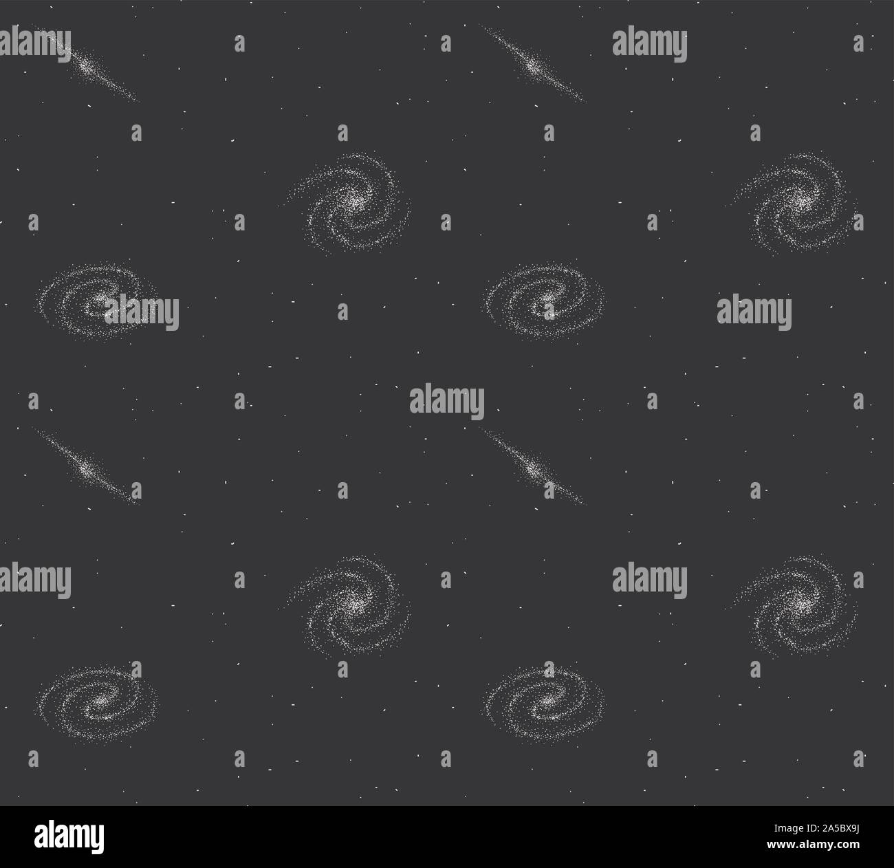 Seamless pattern with galaxies, vector illustration Stock Vector Image ...