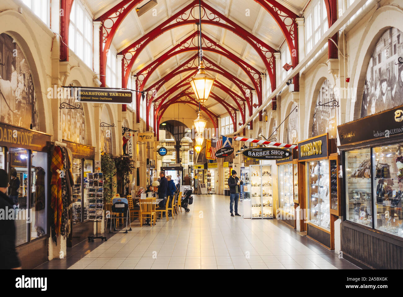 A quiet morning inside Inverness' Victorian Market. Retailers and ...