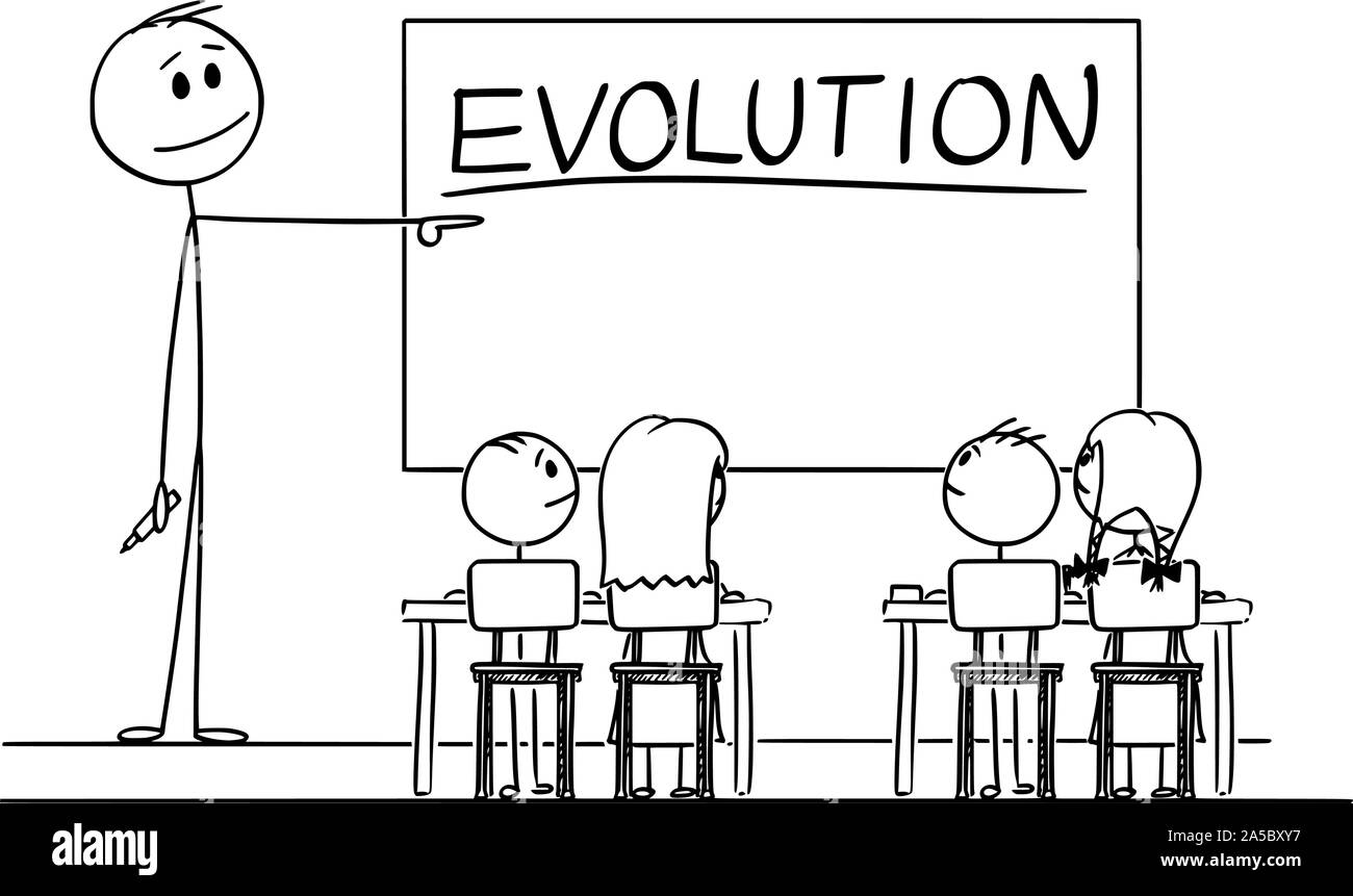 Vector cartoon stick figure drawing conceptual illustration of teacher ...