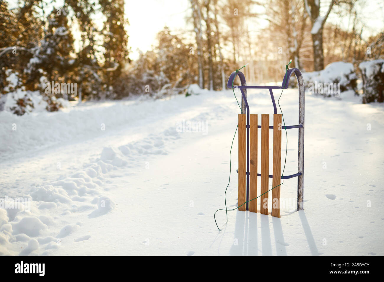 Sleigh sled sledge winter snow hi-res stock photography and images - Alamy