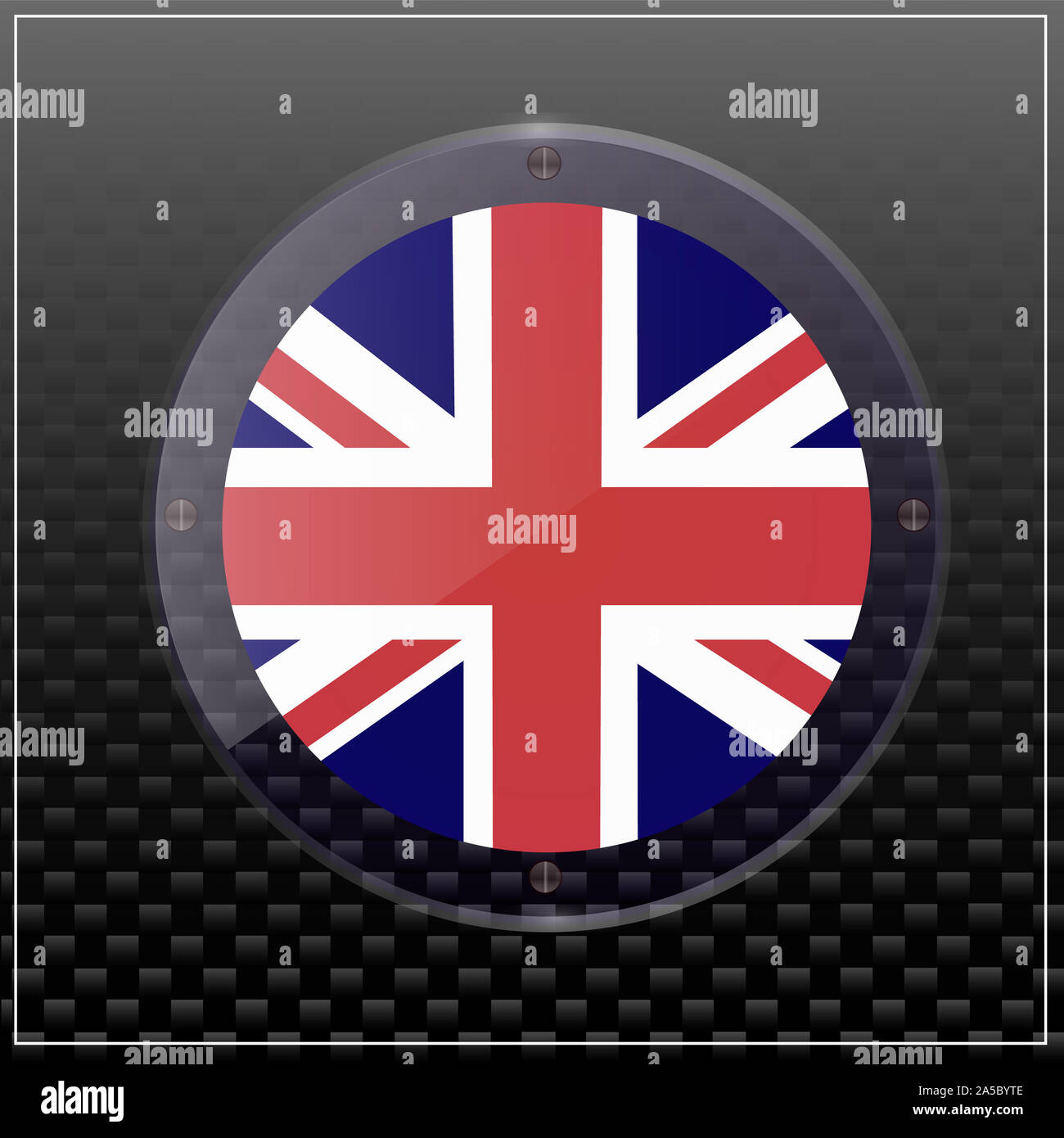 Bright transparent button with flag of England. Bright illustration ...