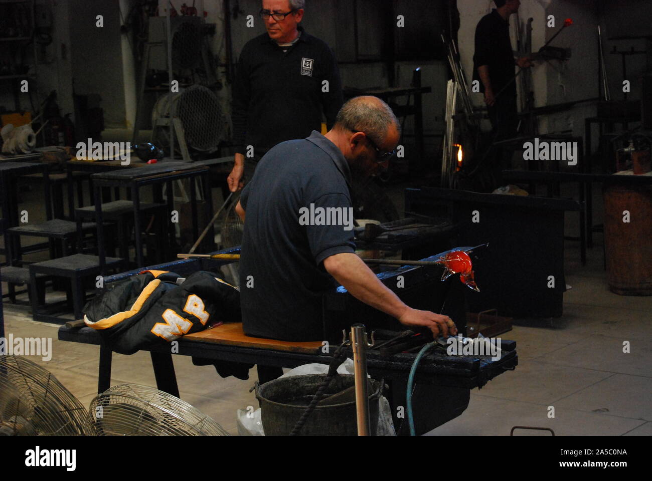 Hand made glass items' factory in Ta’ Qali, Malta Stock Photo - Alamy
